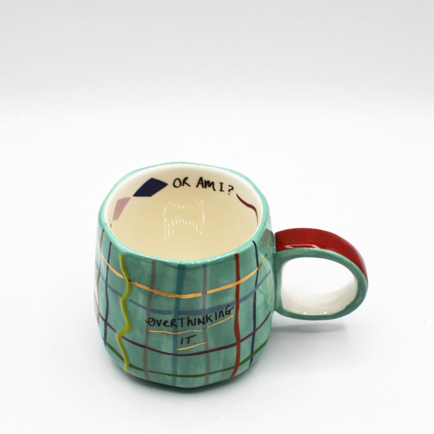 Ceramic cup with message
